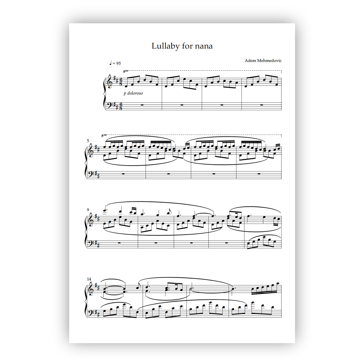 Lullaby For Nana – PDF download Notation - adempiano.net – Adem ...